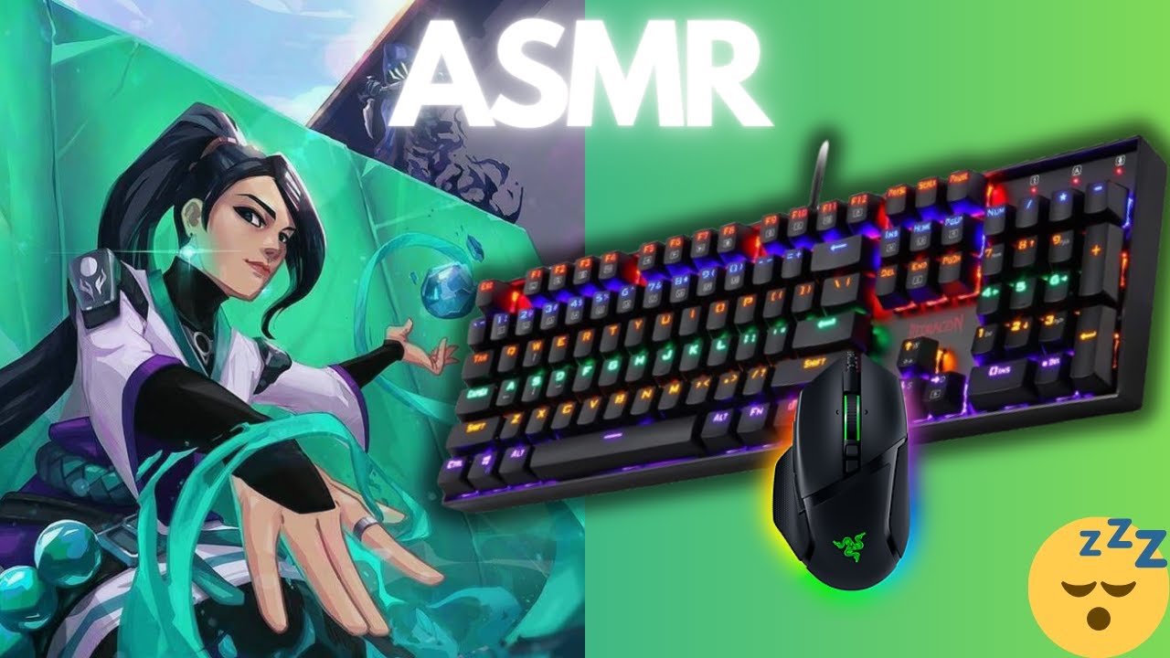 ASMR Sleepy LoFi Mechanical Keyboard & Mouse Sounds Valorant Gameplay ...