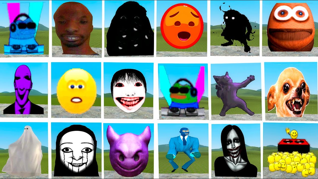 RANDOM NEXTBOTS PACK 2 & ALL FULL NICO'S NEXTBOT Chase me in Garry's ...