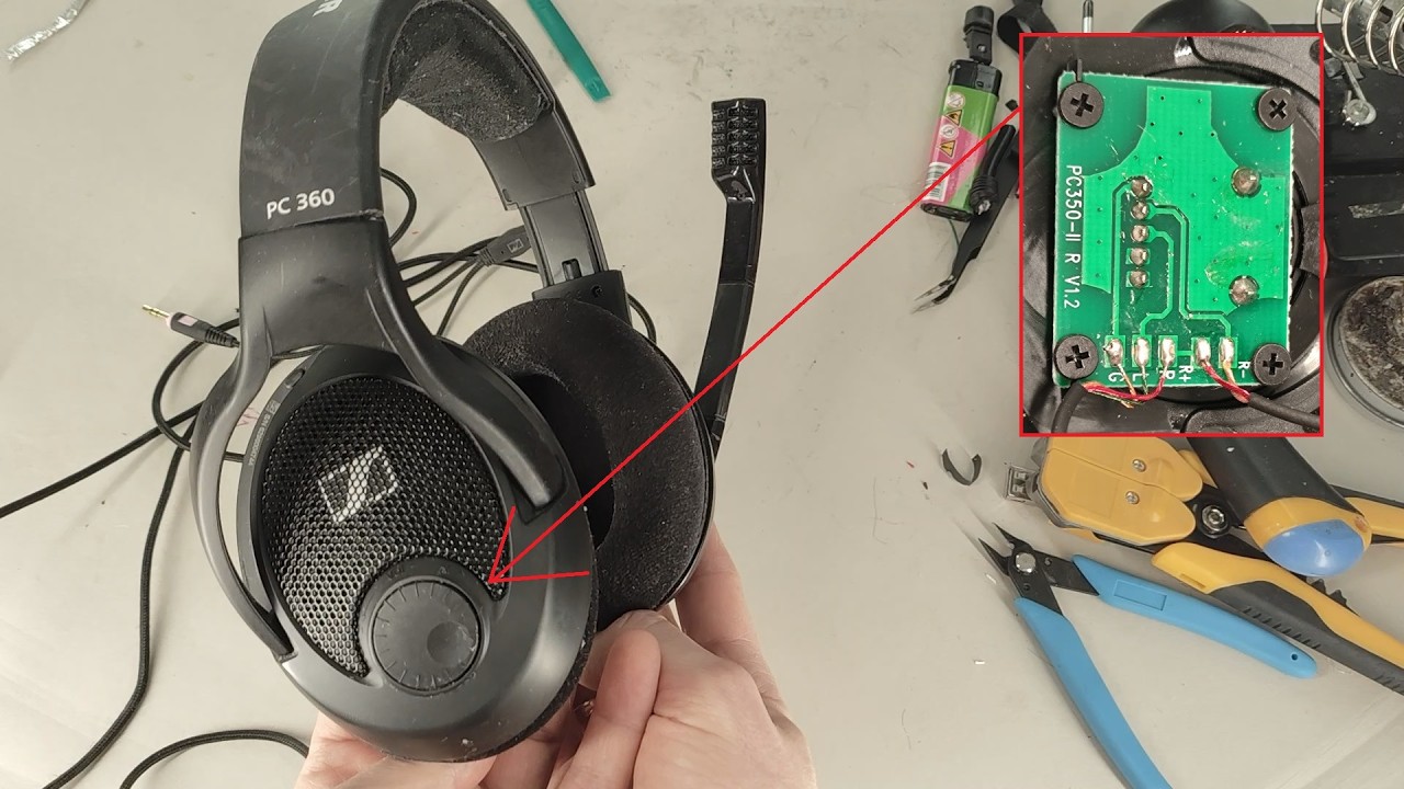 How to Fix Crackling Volume Control on Sennheiser PC360 Headset - YouTube