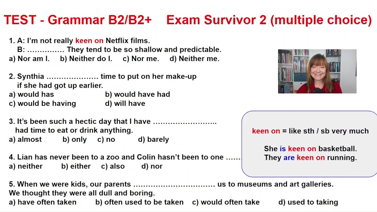 MATURA Exam survivor 2 - Test B2/B2+ (grammar) - YouTube