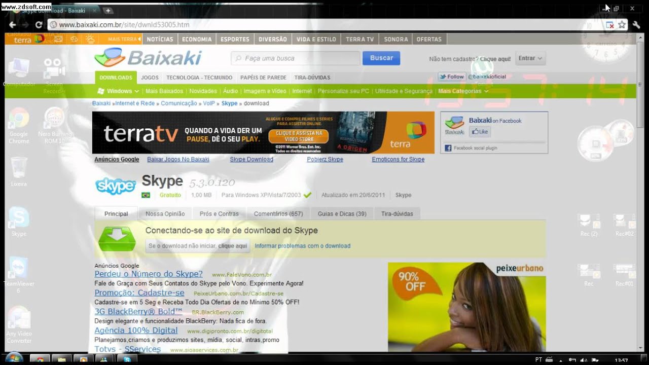 como baixar skype pelo baixaki - YouTube