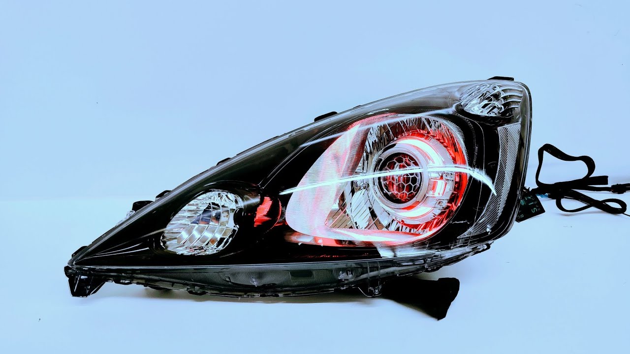 2009 - 2014 Honda Fit bi-led projector retrofit conversion with profile ...