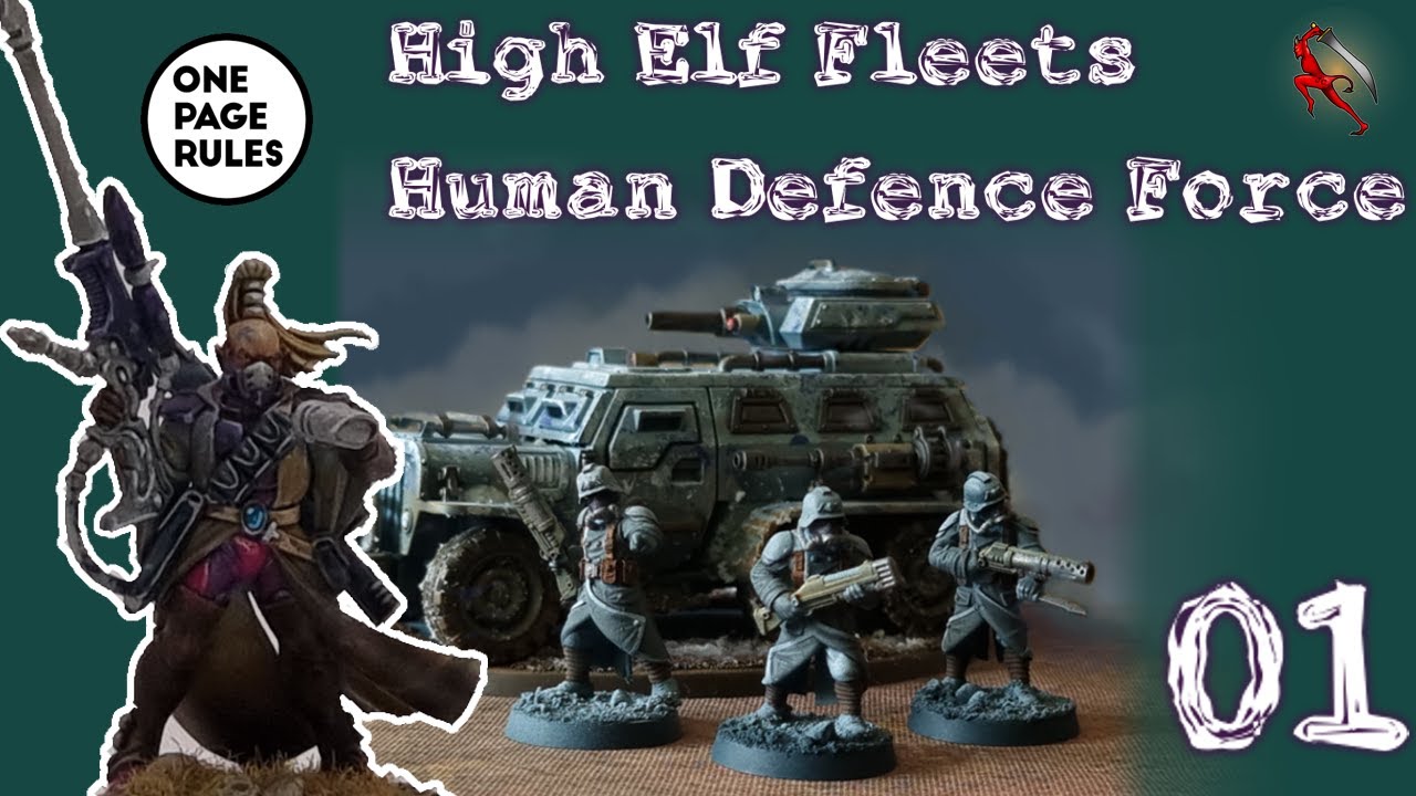 One Page Rules Battle Report- Grimdark Future High Elf Fleets vs Human ...