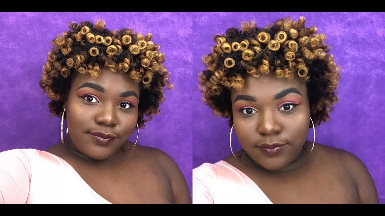 Natural Hair | Perm Rod Set Tutorial on type 4 short/medium length hair ...