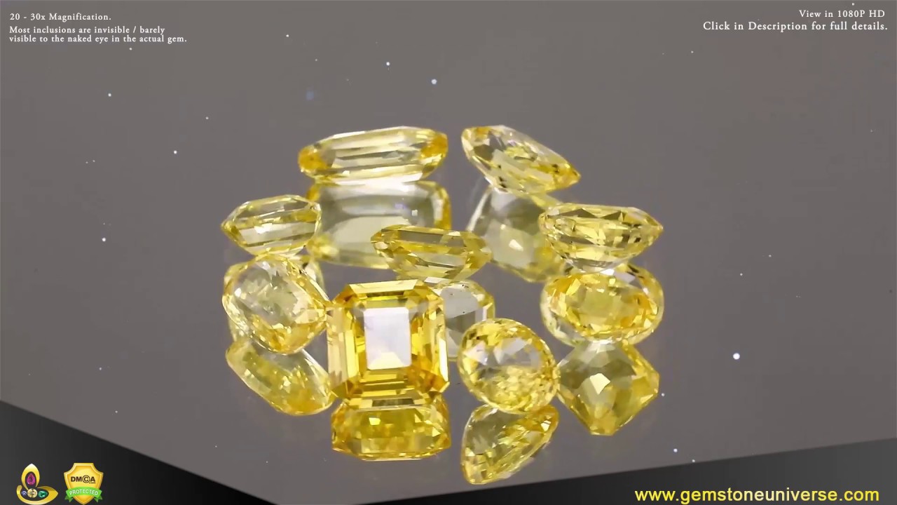 Pukhraj Intense Golden Yellow Sapphire from Gemstoneuniverse - YouTube