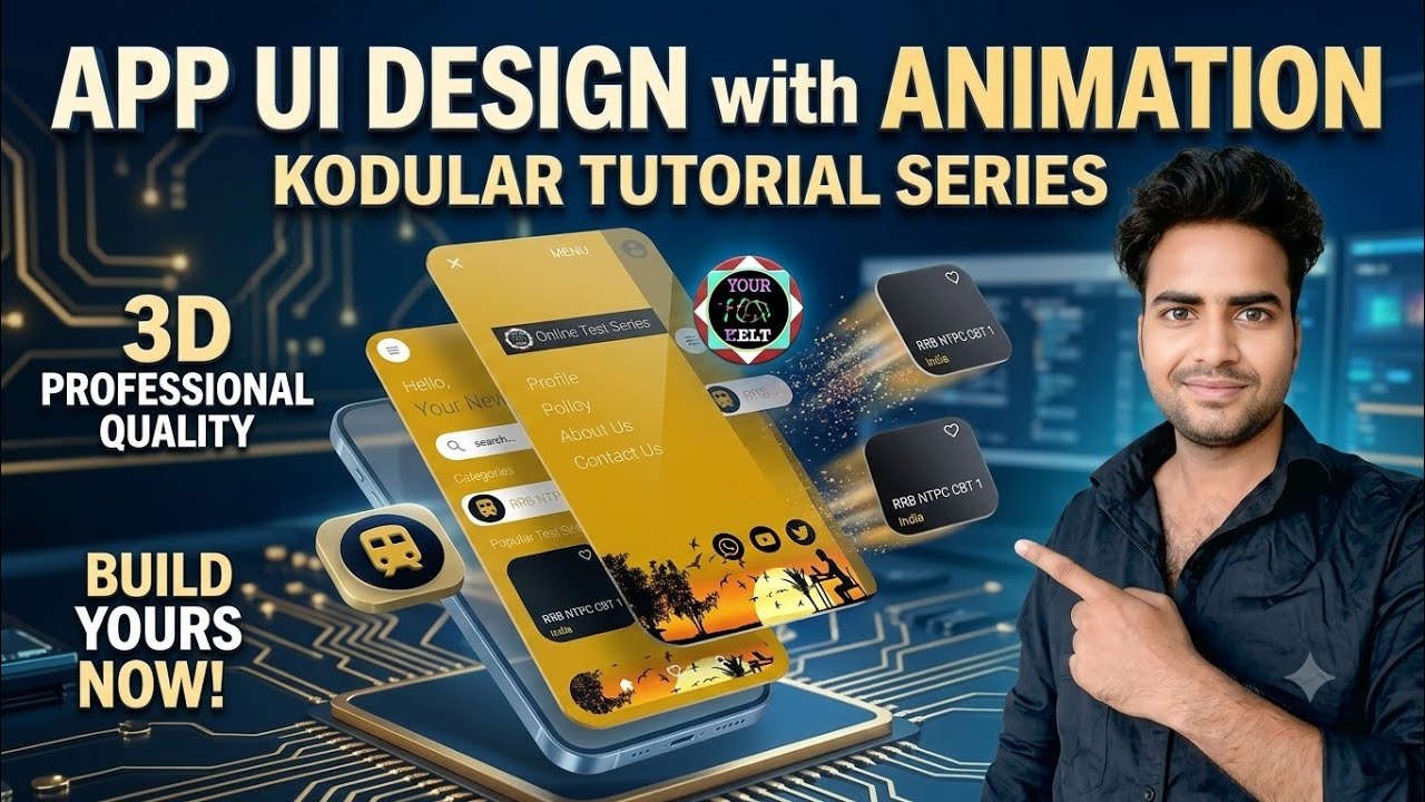 Online test series app UI design with animation | Kodular Series | Free ...