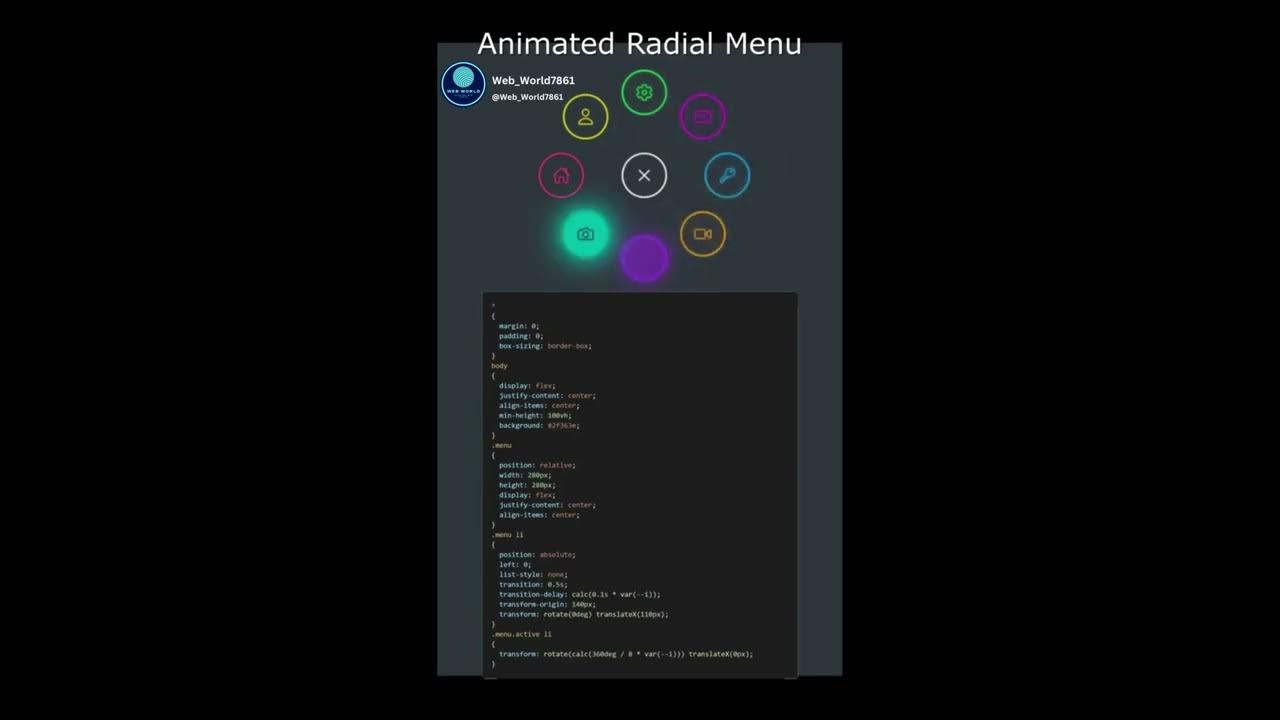 Animated Radial Menu. - YouTube