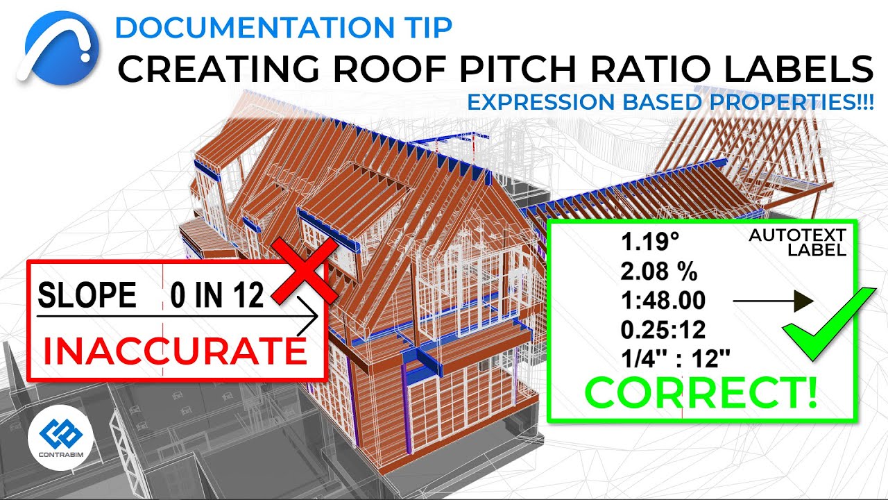 Create Custom Roof Pitch Labels with Expressions - YouTube