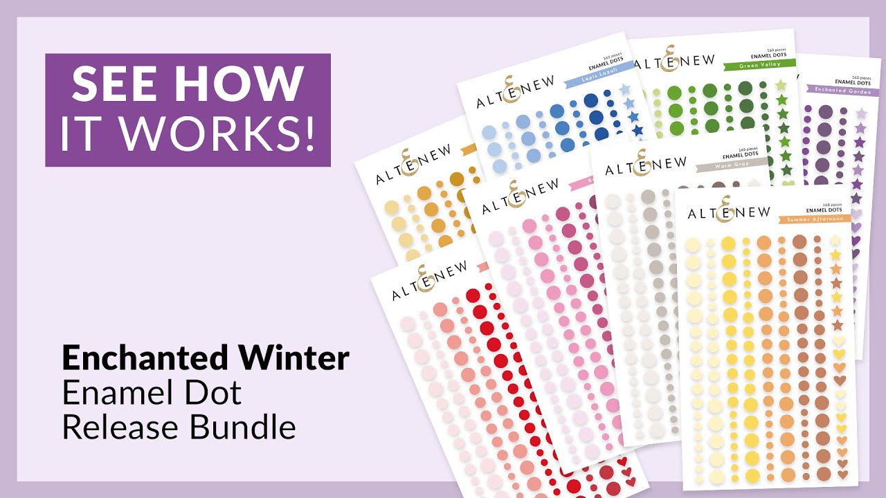 Having Fun with Enchanted Winter Enamel Dot Release Bundle - YouTube