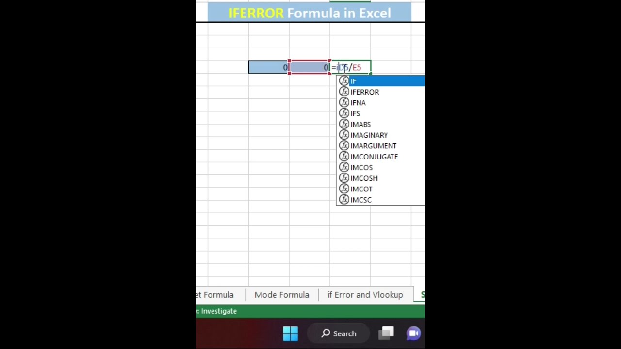 If Error Formula In Excel shots video shortvideo shortsfeed YouTube If Error Formula In Excel shots video shortvideo shortsfeed YouTube