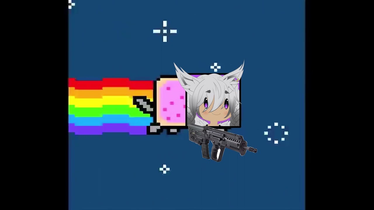 nyan cat except it's aria silverheart and she has a gun - YouTube