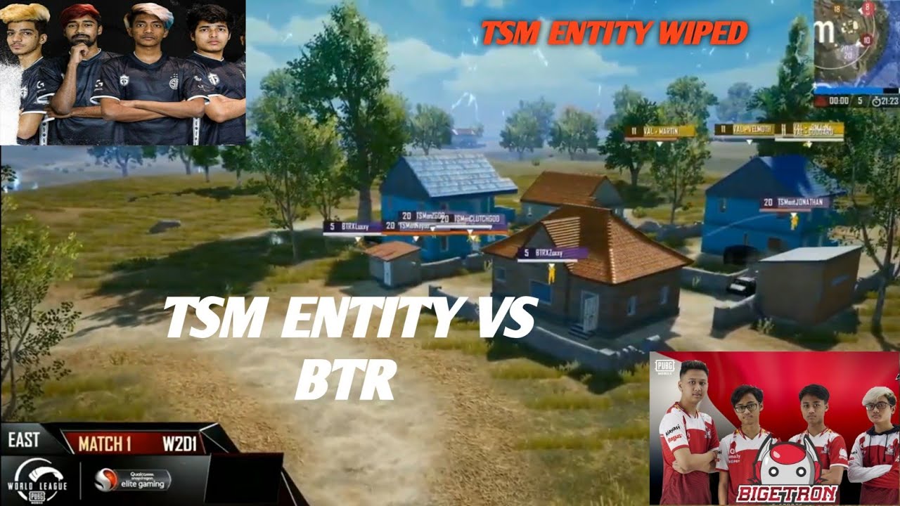 TSM ENTITY VS BTR FIGHT IN ERANGEL ||PMWL W2D1 FIRST MATCH - YouTube
