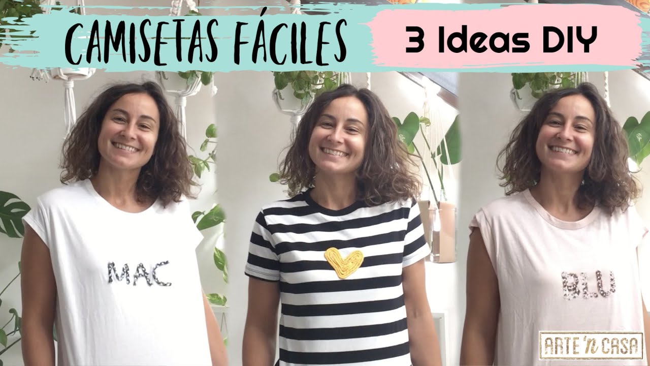 DIY 3 Camisetas fáciles - YouTube