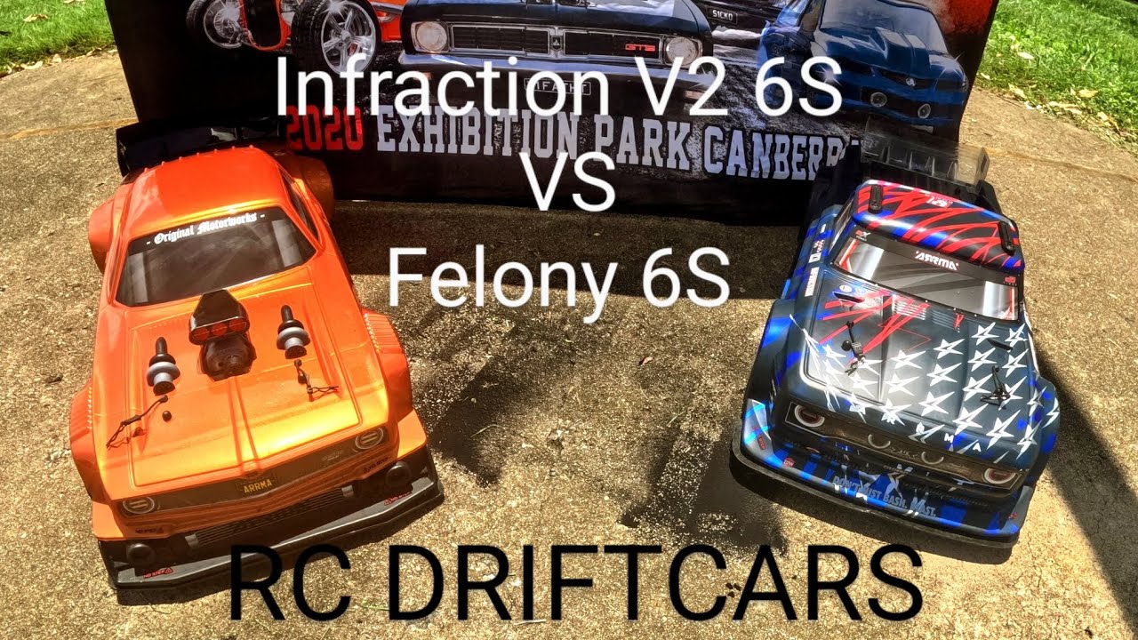 Infraction V2 6S VS Felony 6S #rcdriftcars #rc #fullsend #arrma # ...