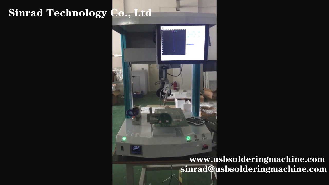 soldering machine robot with CCD location system - YouTube