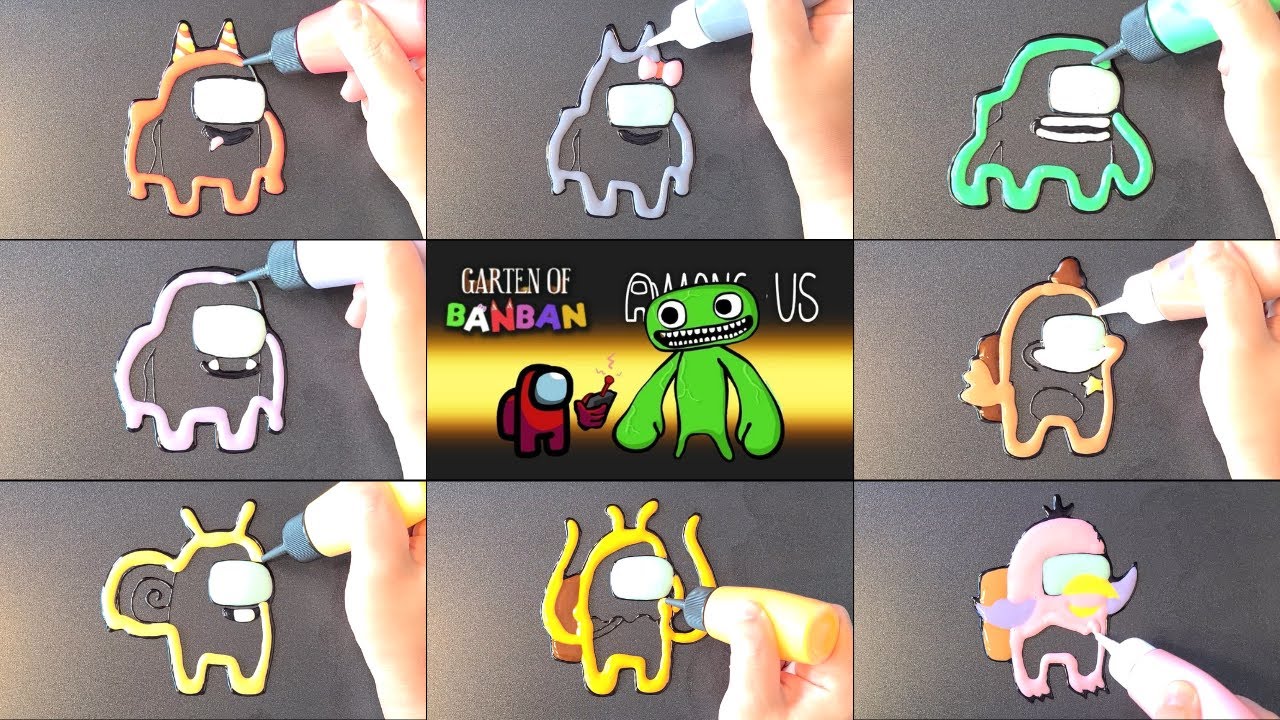 Banban in Among Us Pancake Art - New Characters - YouTube