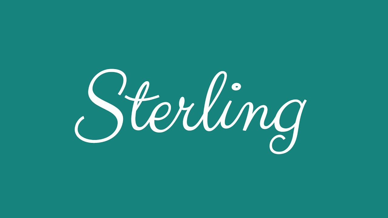 Learn how to Sign the Name Sterling Stylishly in Cursive Writing - YouTube