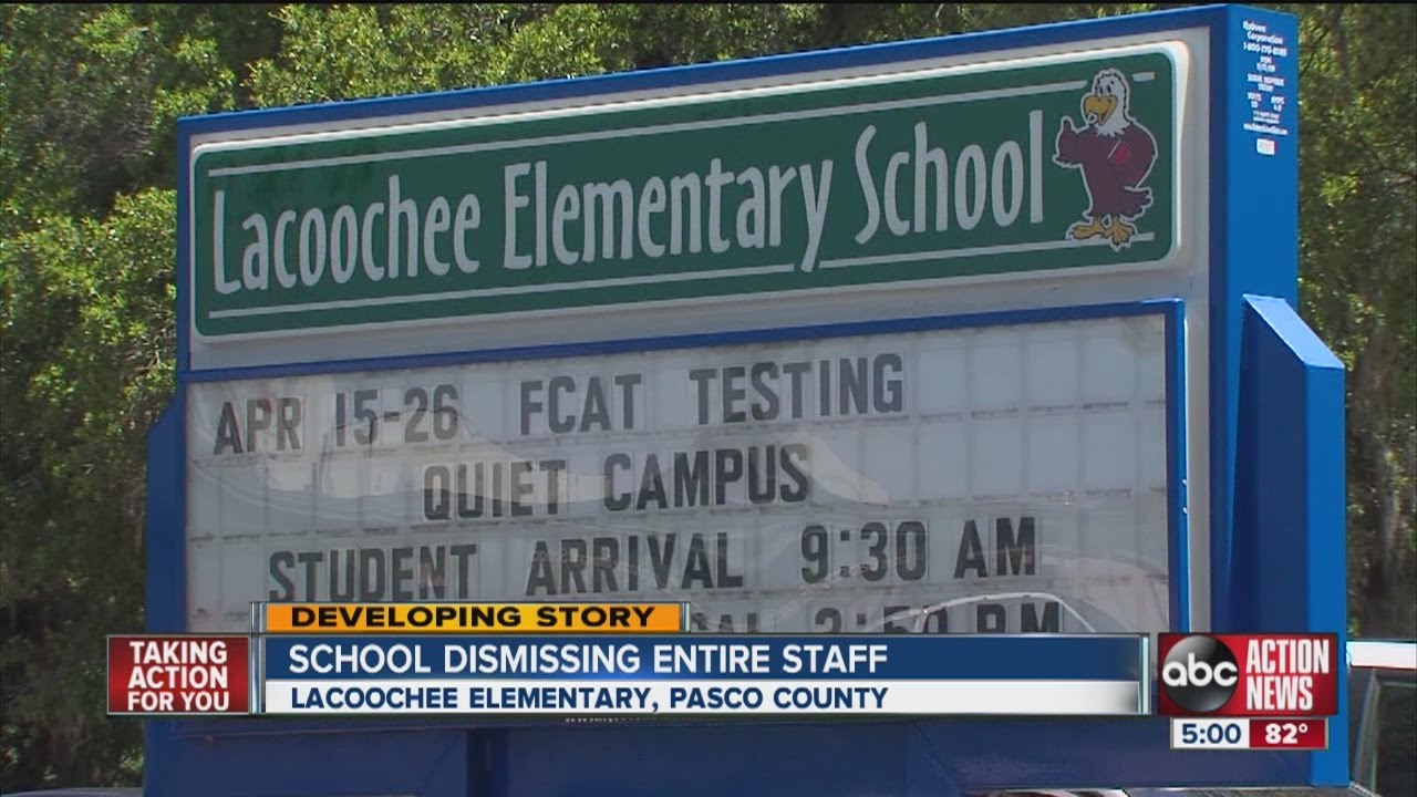 Entire staff at Lacoochee Elementary dismissed - YouTube