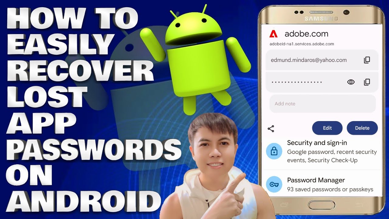 How To Easily Recover Lost App Passwords on Android Device - YouTube
