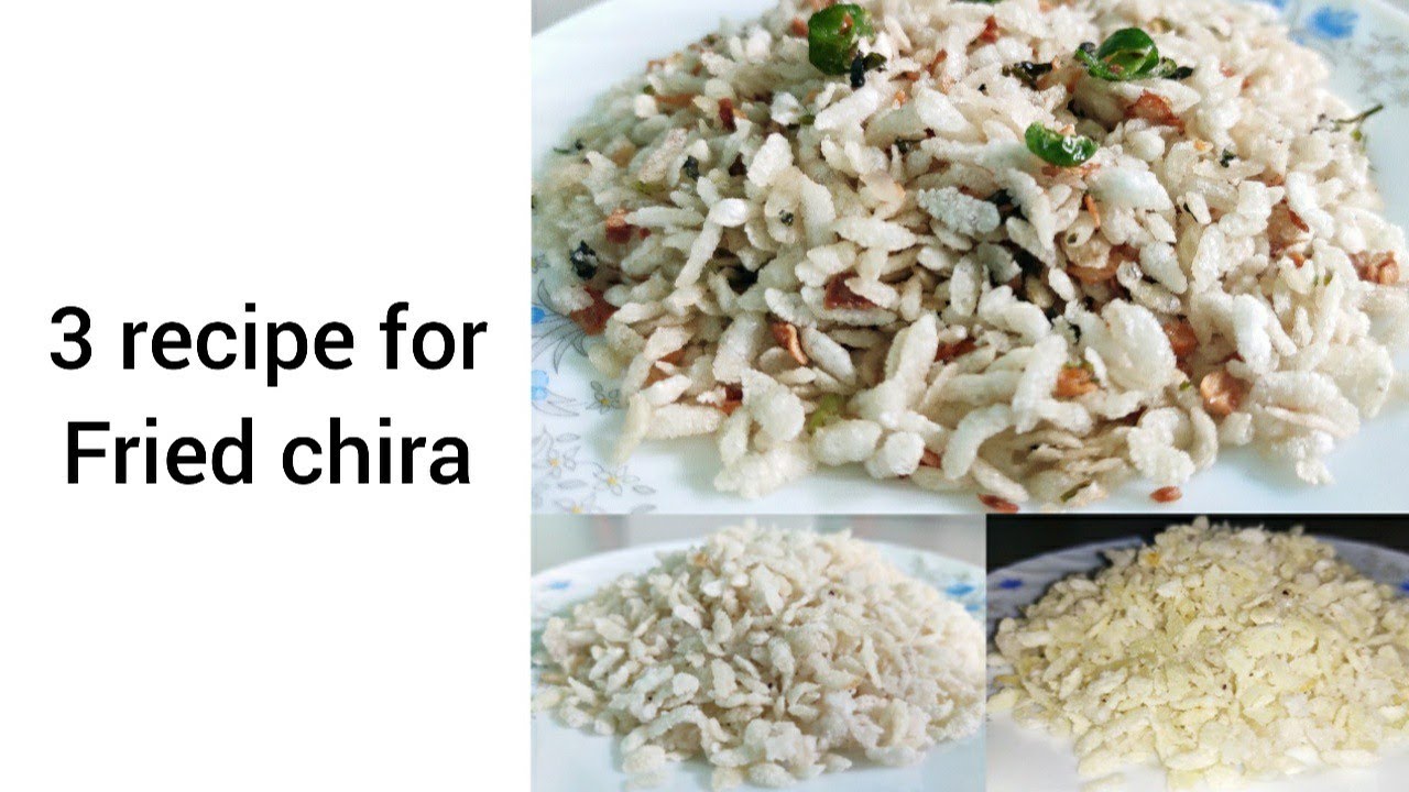 3 instant recipe for Fried Chira/ মিষ্টি, ঝাল ৩ ধরনের চিড়া ভাজি - YouTube
