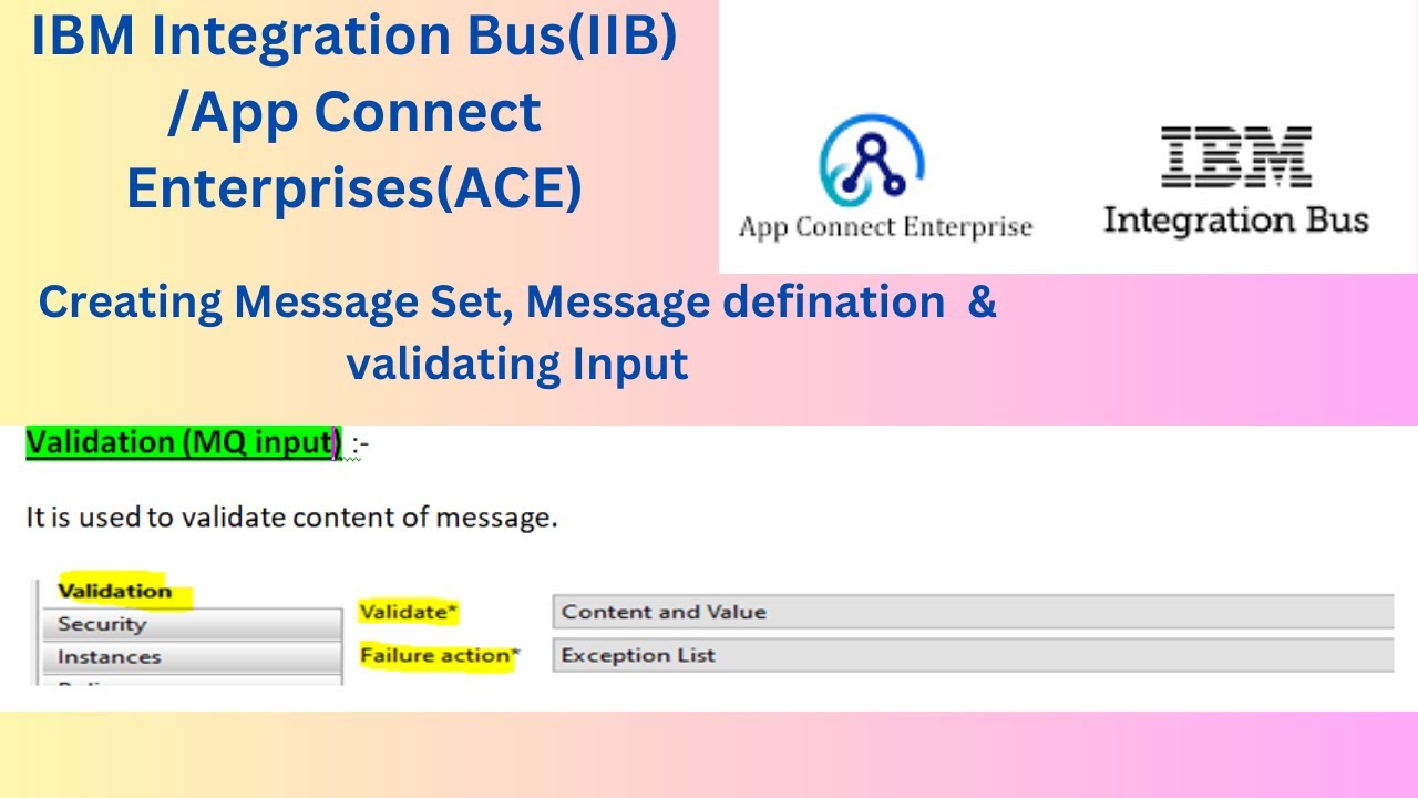 Creating Message Set And Validating Input Data Validation In Iibace Ibm Integration Bus Ibm 0702