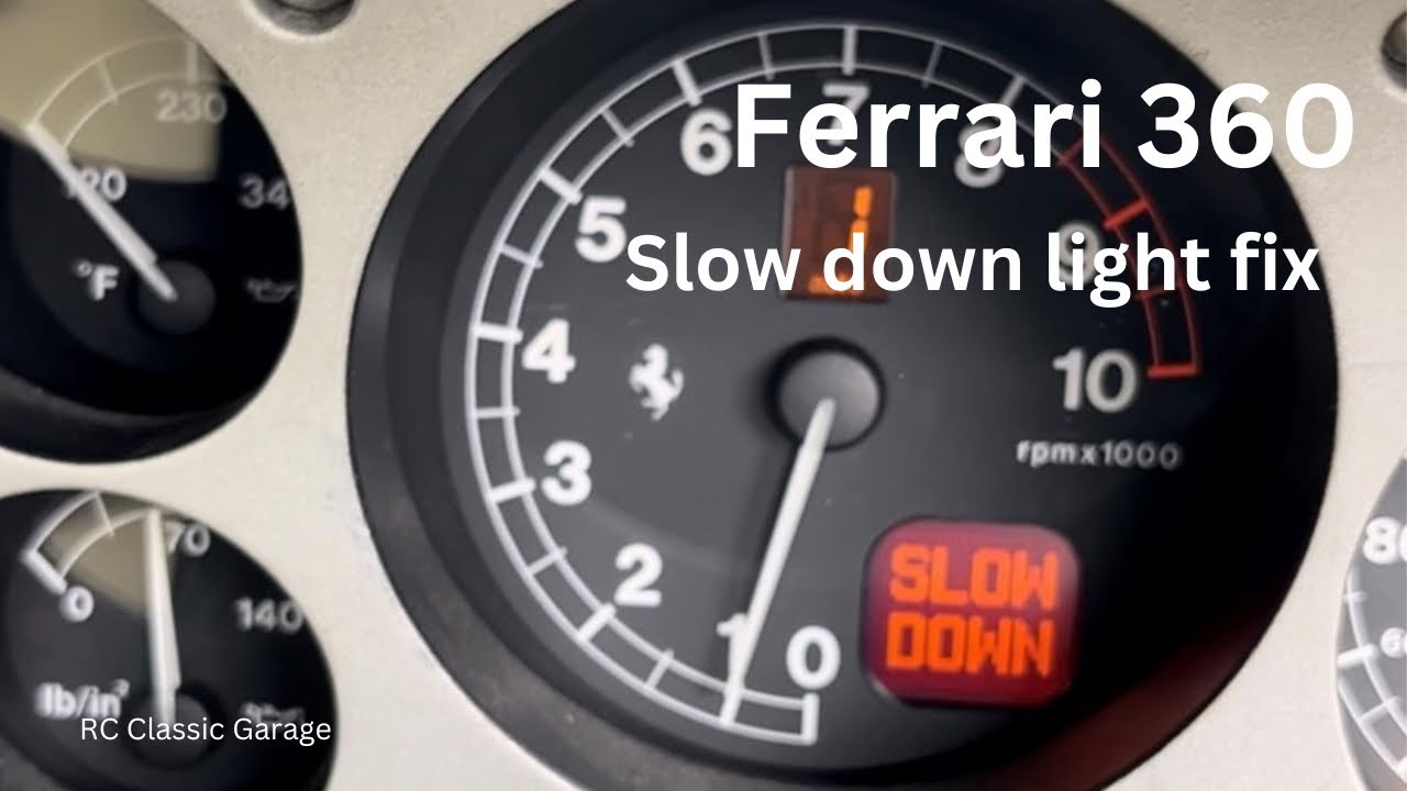 Fixing my Ferrari 360 slow down light - also a fix for 355, 348, 430 ...