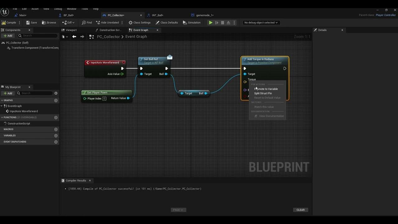 UE5 Blueprints Tutorial 054-7 Split Struct Pin - YouTube