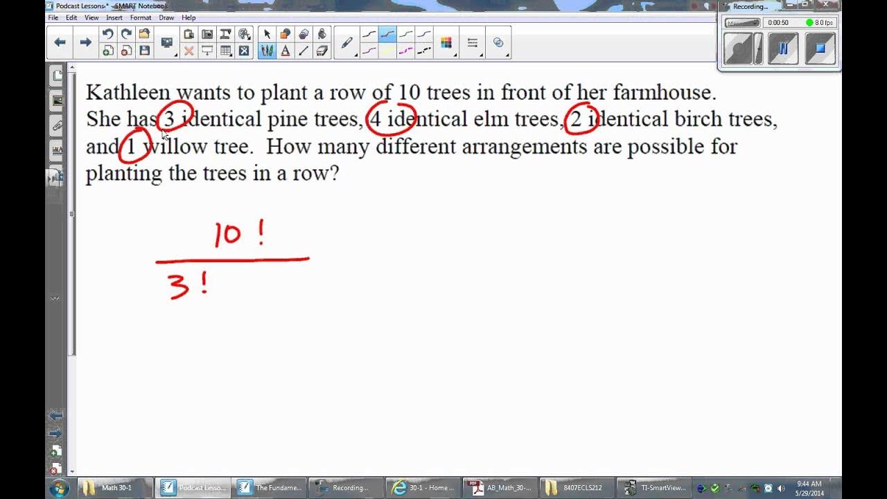 LG08 Lesson 5b Permutations of Identical Objects - YouTube