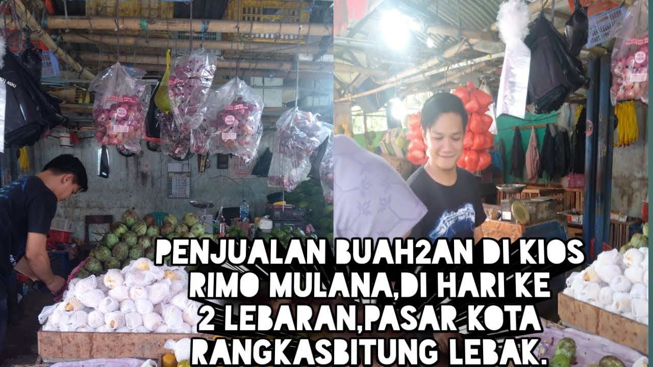 Penjualan buah2an di pasar kota Rangkasbitung.lebak. - YouTube