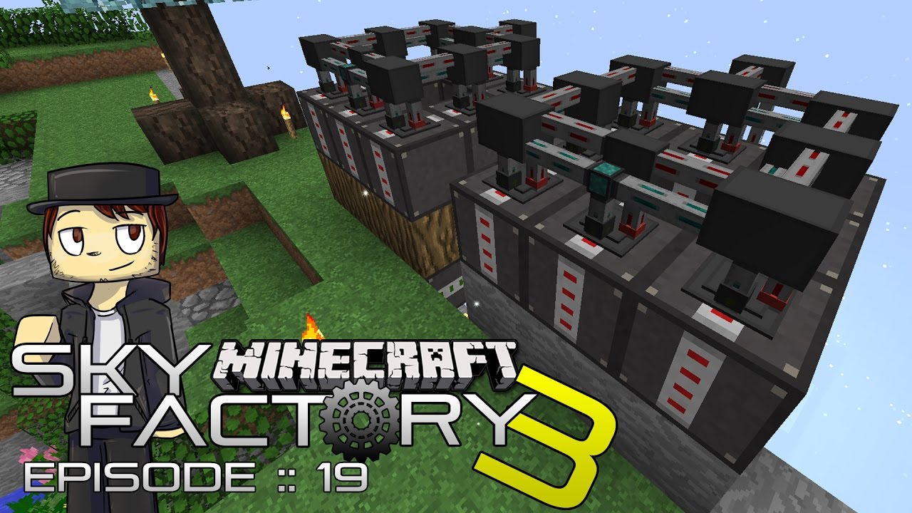 MINECRAFT SKY FACTORY 3 | FINISHED ISLAND & EASY LIVING WOOD AUTOMATION ...