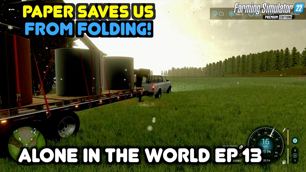 PAPER SAVES US FROM FOLDING! | FS22 Alone In The World Ep 13 - YouTube