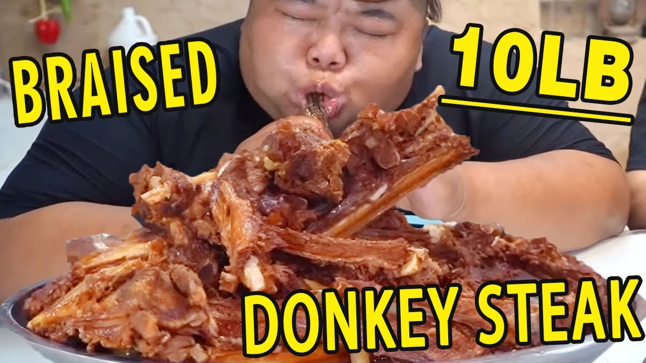 Brother Monkey makes Braised Donkey Steak, you can enjoy eating it ...