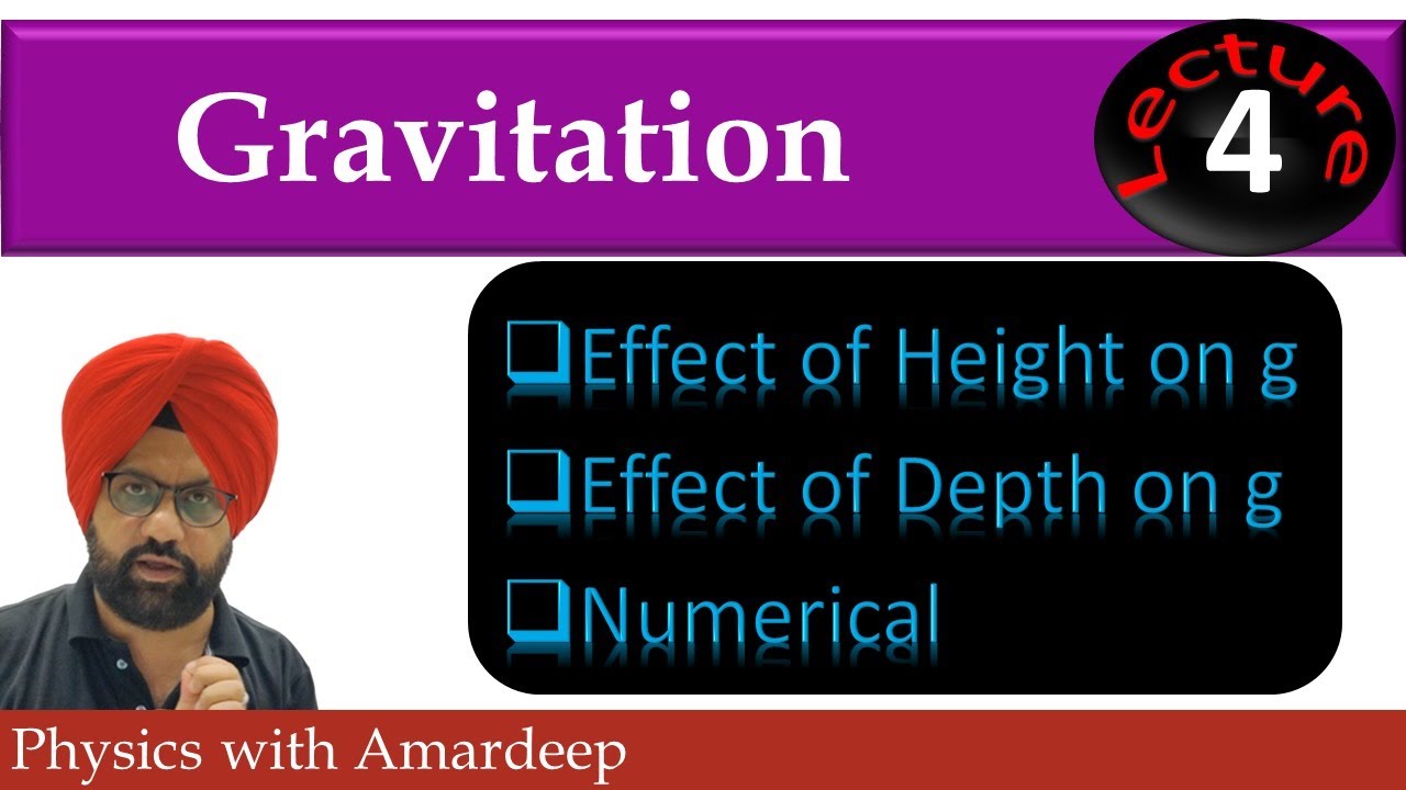 Gravitation-4 || Effect of Height and Depth on g || Numerical - YouTube