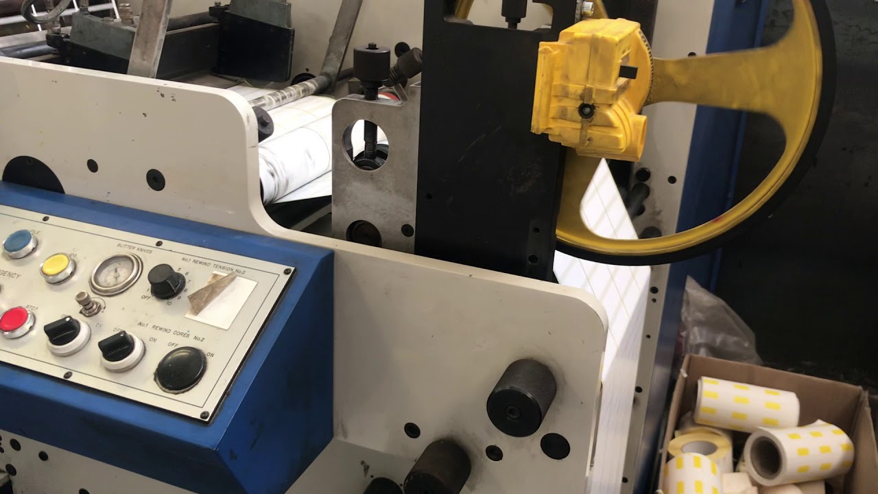 Proflex / label machine printing 4 colors UV - YouTube
