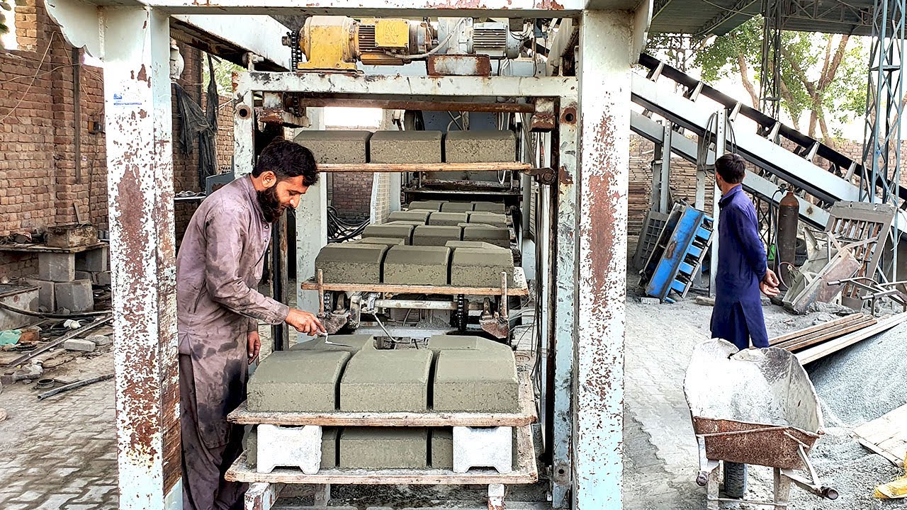 Paver Block Making Process | Mind Blowing Technique Of Block ...