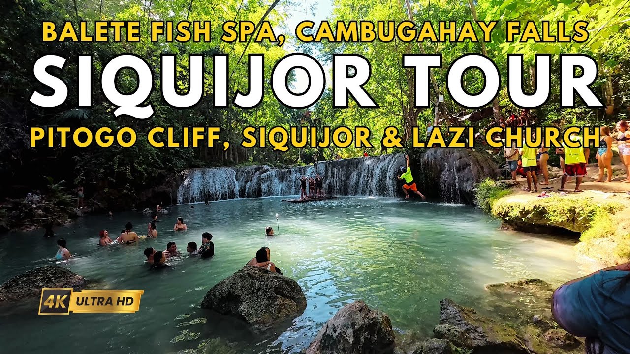 Siquijor Tour 🏝️ Pitogo Cliff, Balete Fish 🐠 Spa, Cambugahay Falls 💦 ...