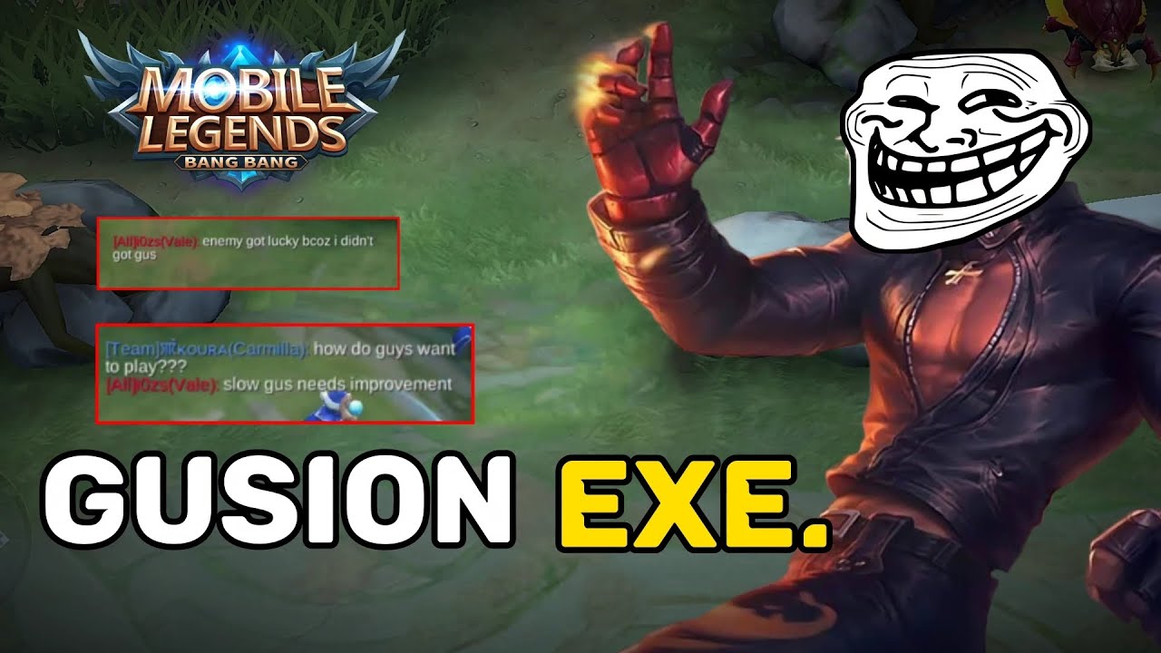 MOBILE LEGENDS GUSION EXE. 😂 | #gusion #trolls #meme #mlbb - YouTube
