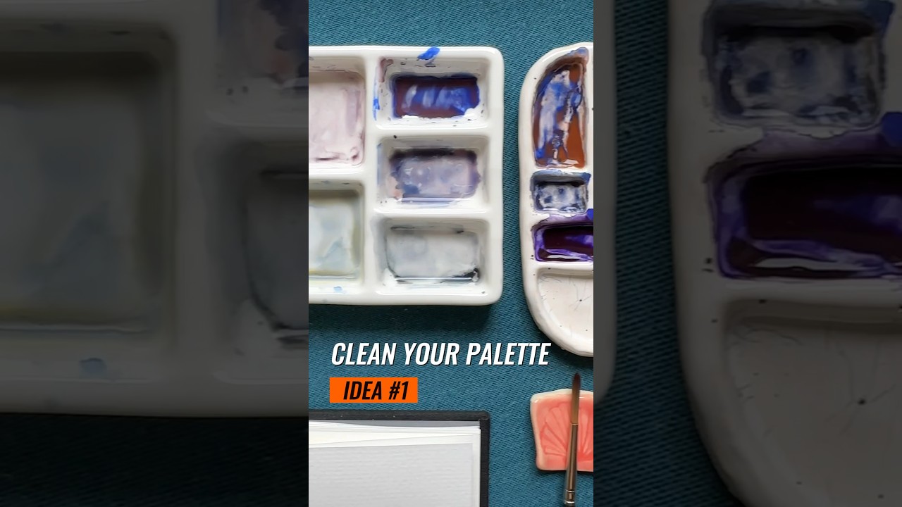Cleaning watercolor palette #1 - YouTube