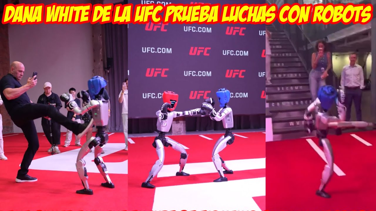 Dana White (UFC) experimenta el futuro de las luchas con robots Unitree ...