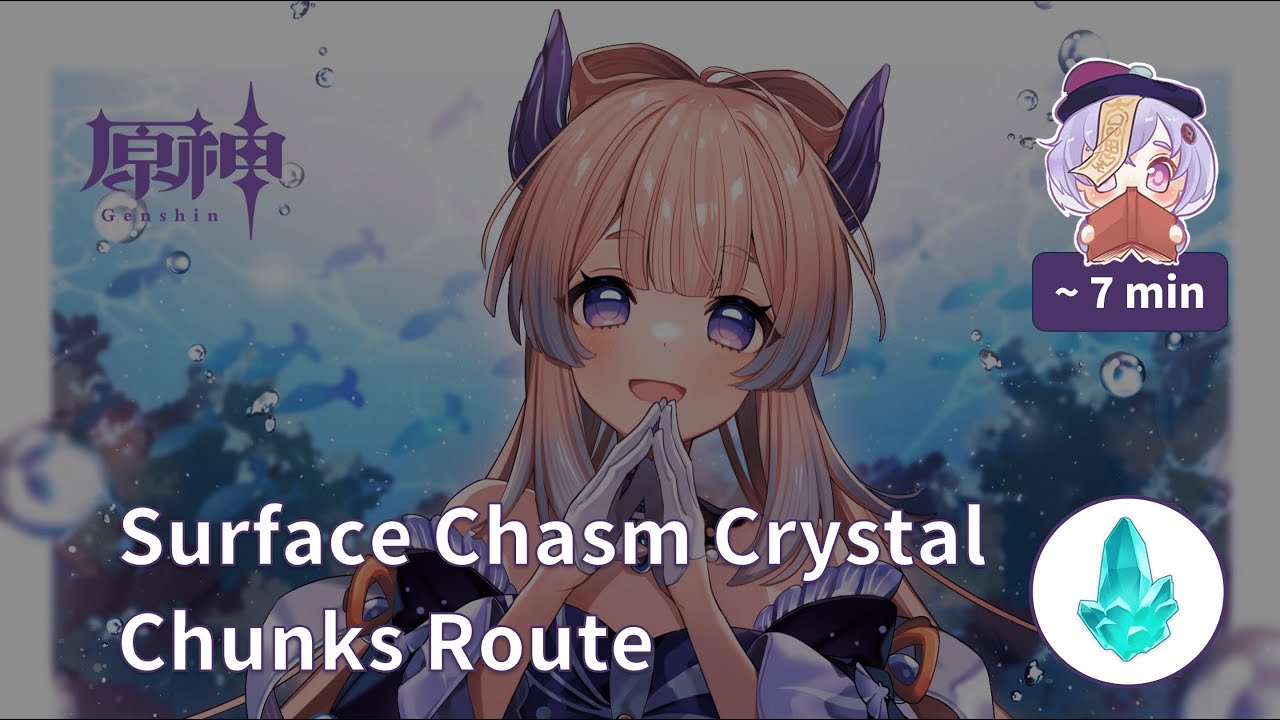 [Genshin Farming] All Surface Chasm Crystal Chunks Route - YouTube