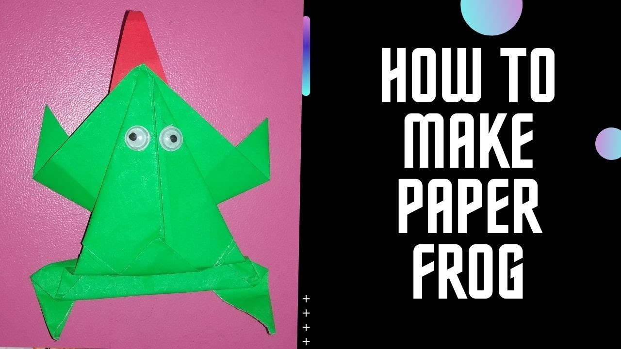How to make Paper Frog | Origami paper Frog with Eyes and Tongue ...