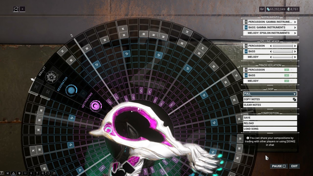 Warframe Mandachord: Luna (Abandoned & Galaxy Tones ft. DNAKM) - YouTube