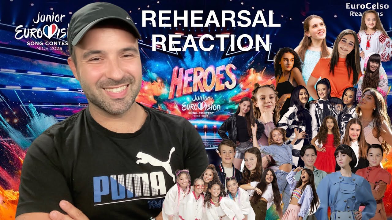 Reaction: Junior Eurovision Rehearsals 2023 (All 16 countries) - YouTube