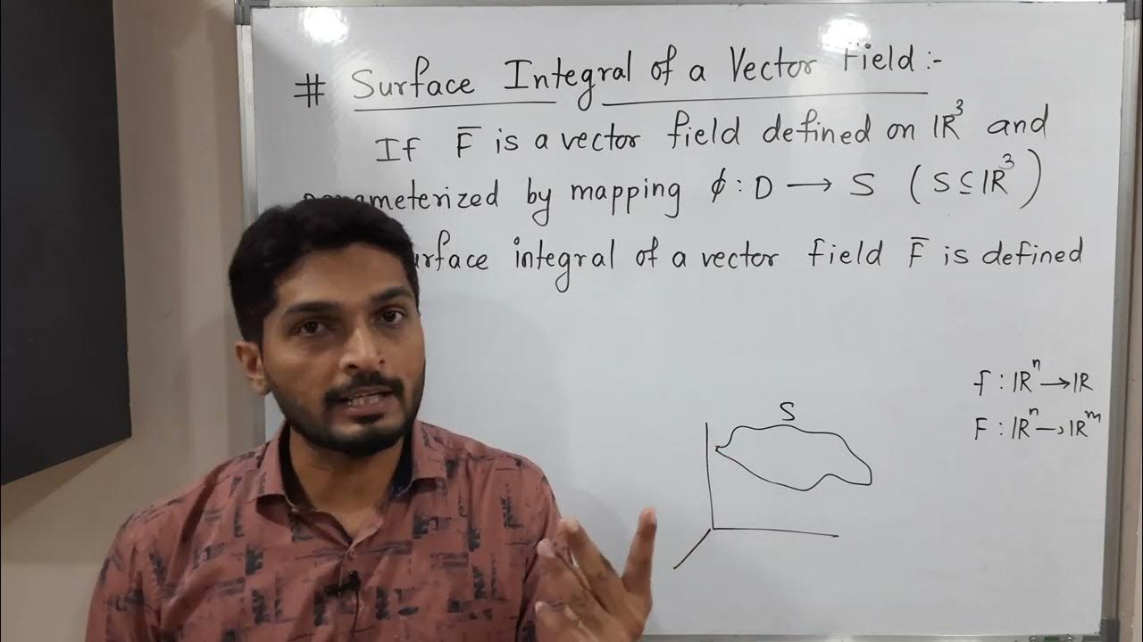 Definition of Surface Integral of a Vector Field | Lecture 13 | Surface ...
