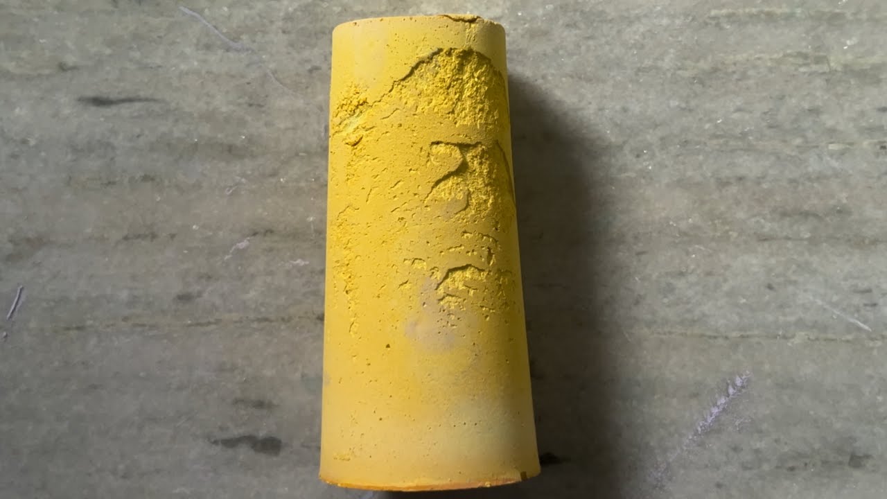 ASMR yellow gymchalk reforms and cleaning up the mess - YouTube