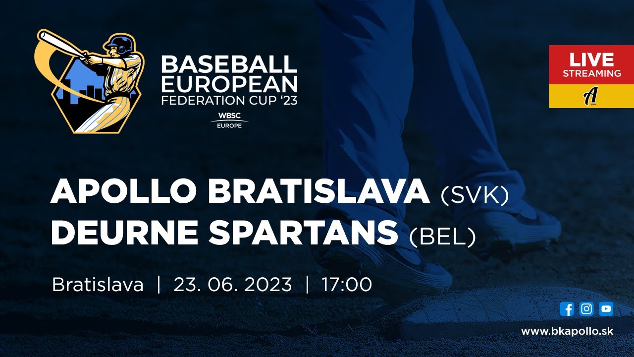 Baseball European Federation Cup: Apollo Bratislava (SVK) VS Deurne ...