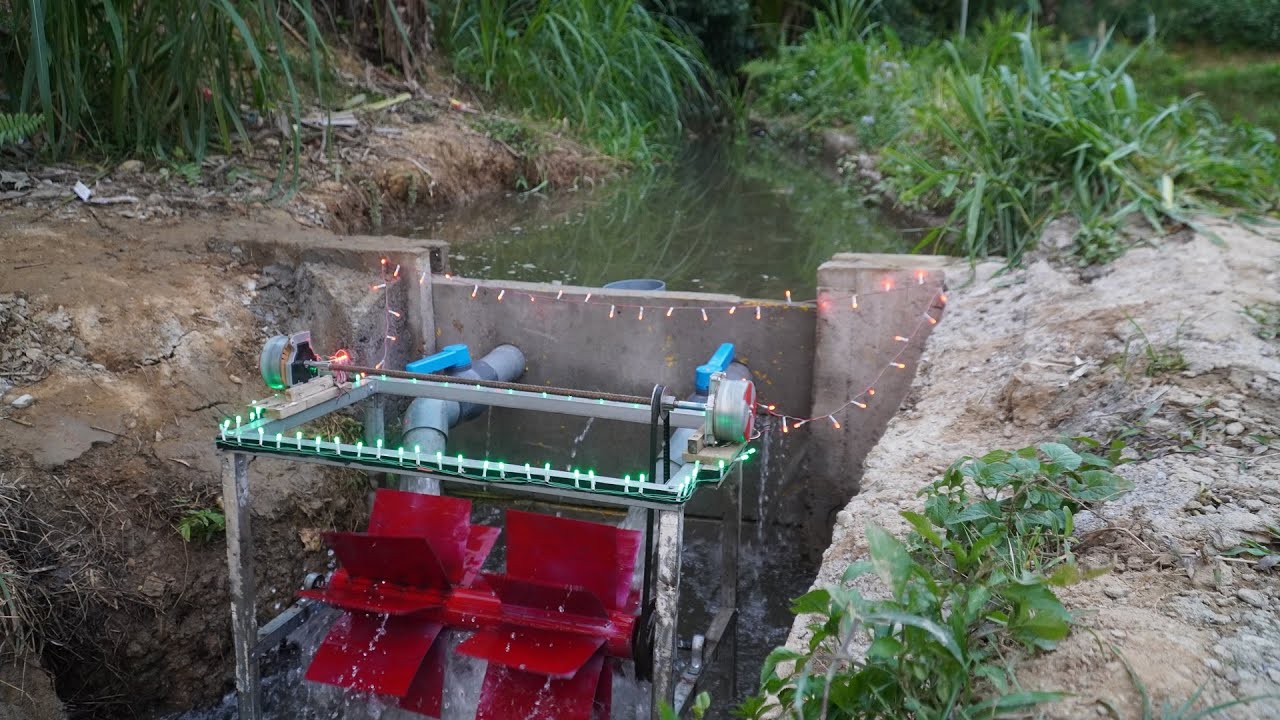 Build Mini Hydroelectricity With Two Powerful Units - YouTube