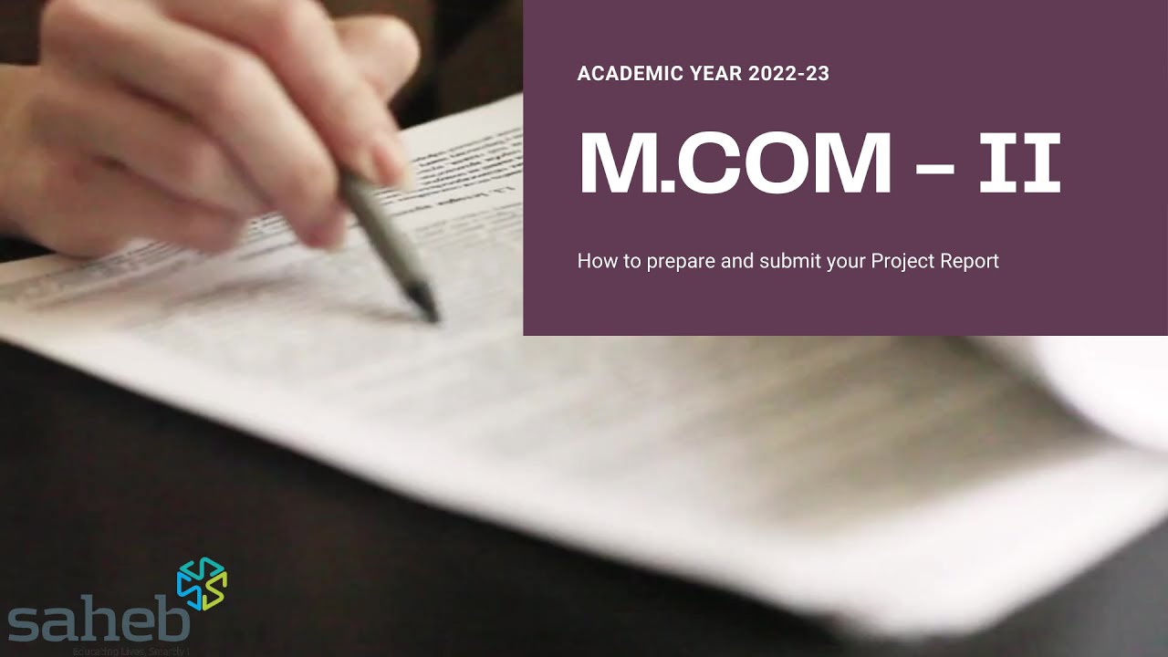 How to submit M.COM-II Project Report - YouTube
