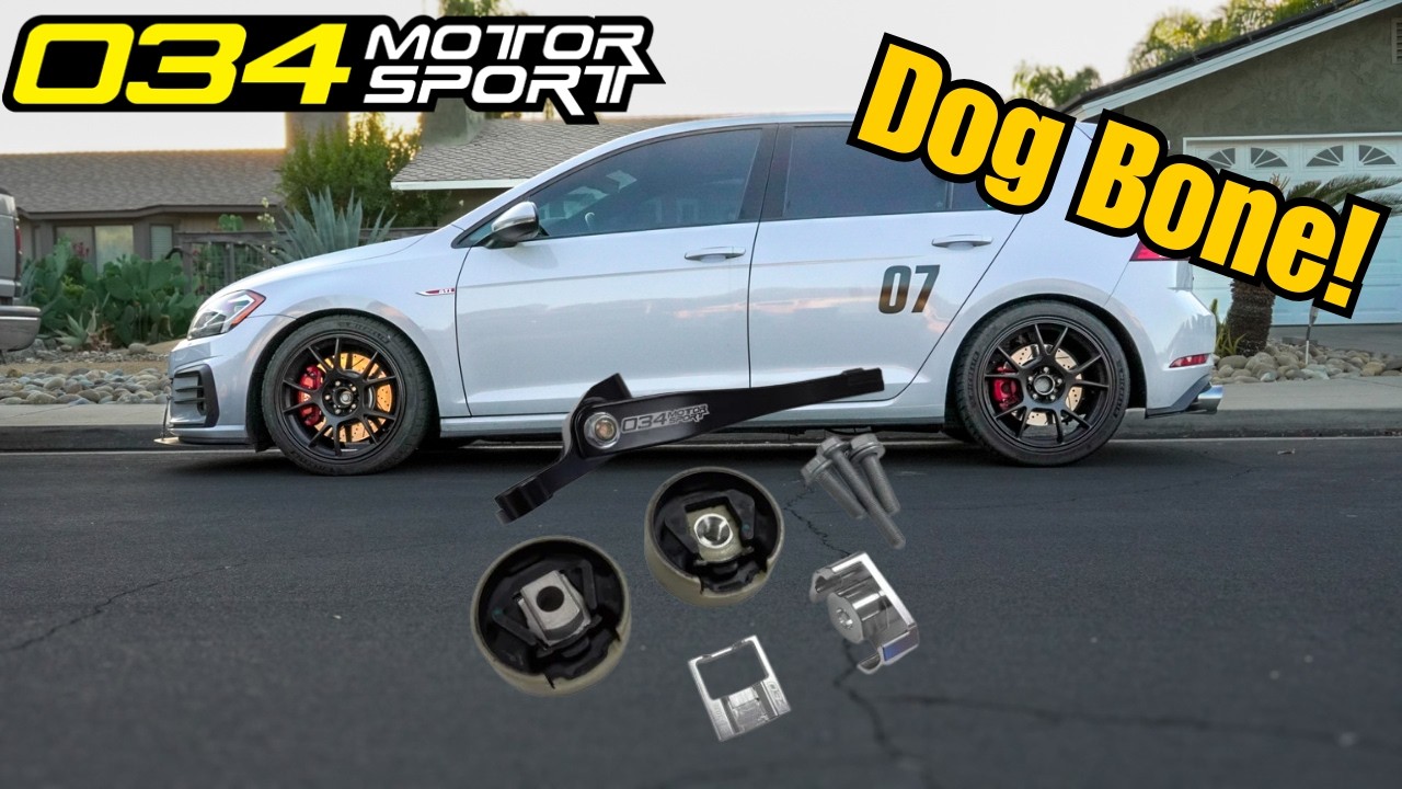 034 Motorsport Dog Bone Install MK7 GTI! (Increased Grip!!) - YouTube