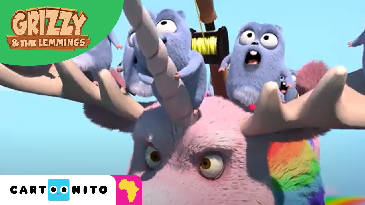 Grizzy and the Lemmings | Rainbow Moose | Cartoonito Africa - YouTube